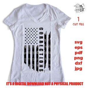 USA Flag Svg, Corrections Flag, Thin Silver Line Flag, Correctional ...