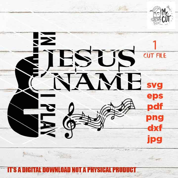 Jesus Christ Guitar Svg Christian Faith Gospel Christian | Etsy
