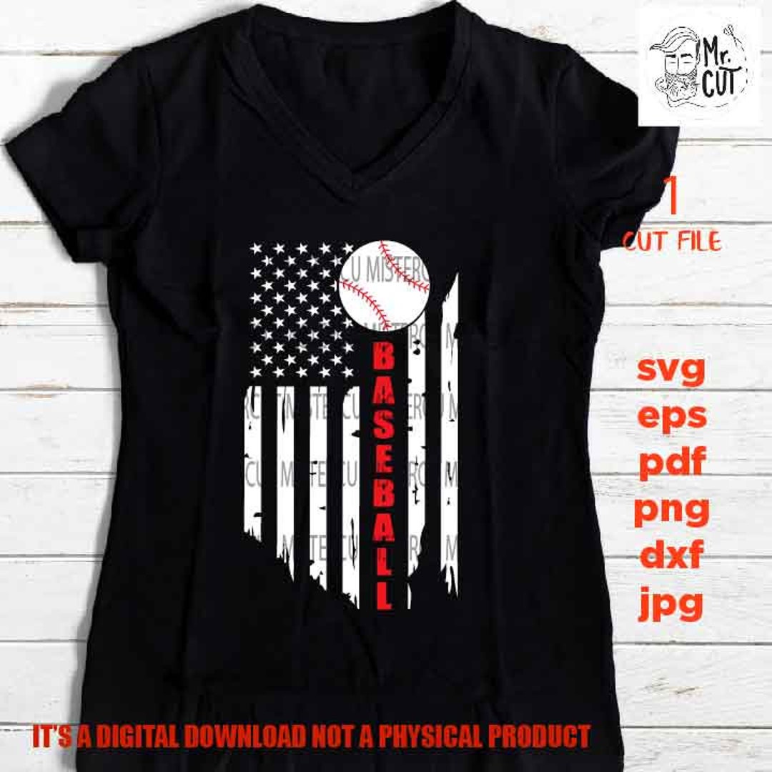 USA Flag Baseball Svg, Baseball Svg, Baseball Fan Usa Flag, Baseball ...