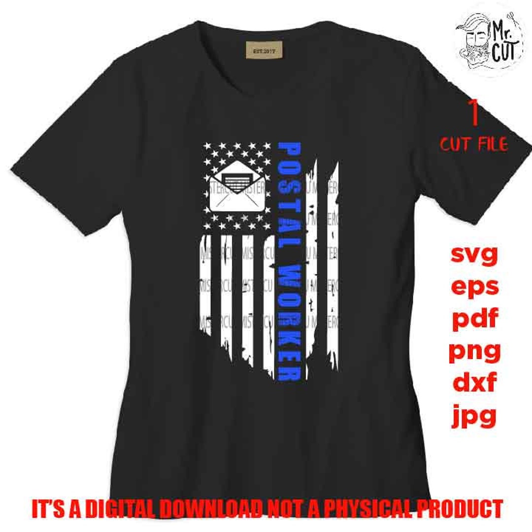 USA Flag Svg, Postal Worker Flag Shirt Vector Design, Sign Svg, Postal ...