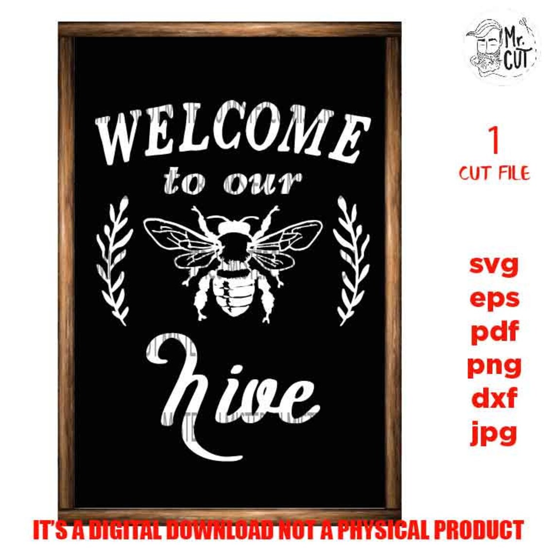 Welcome to Our Hive Svg Farmhouse Wall Decoration Cut File | Etsy
