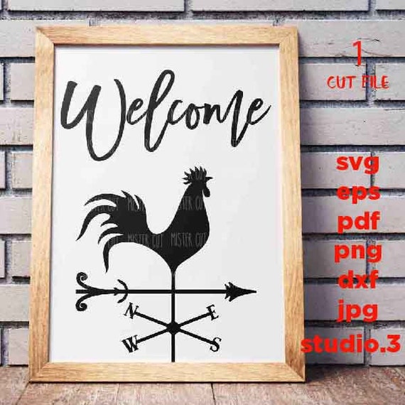 Welcome Svg Weathervane SVG Dxf Eps Png Cut File Jpg | Etsy