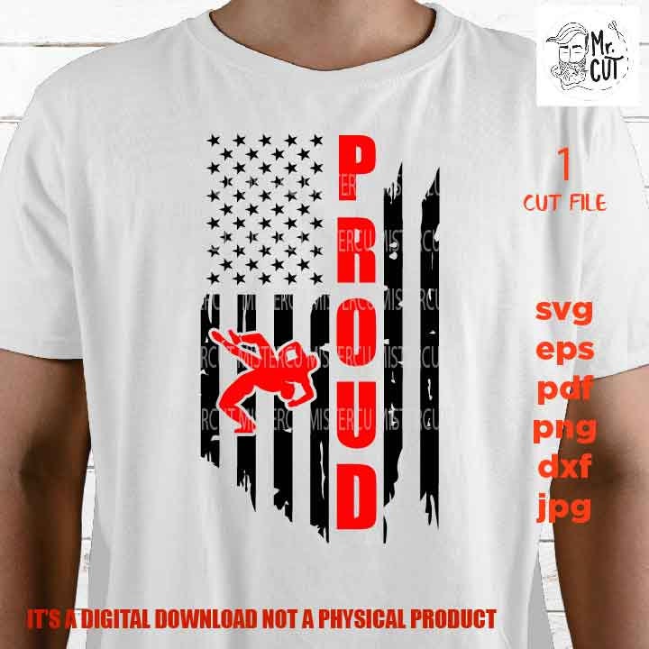 USA flag proud svg wrestling svg wrestler fan usa Flag | Etsy
