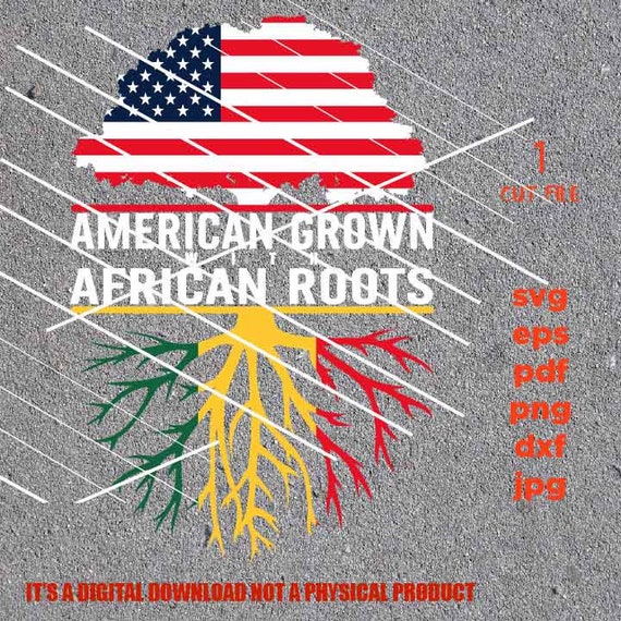 Craft Supplies & Tools America Flag American Grown African Roots SVG ...