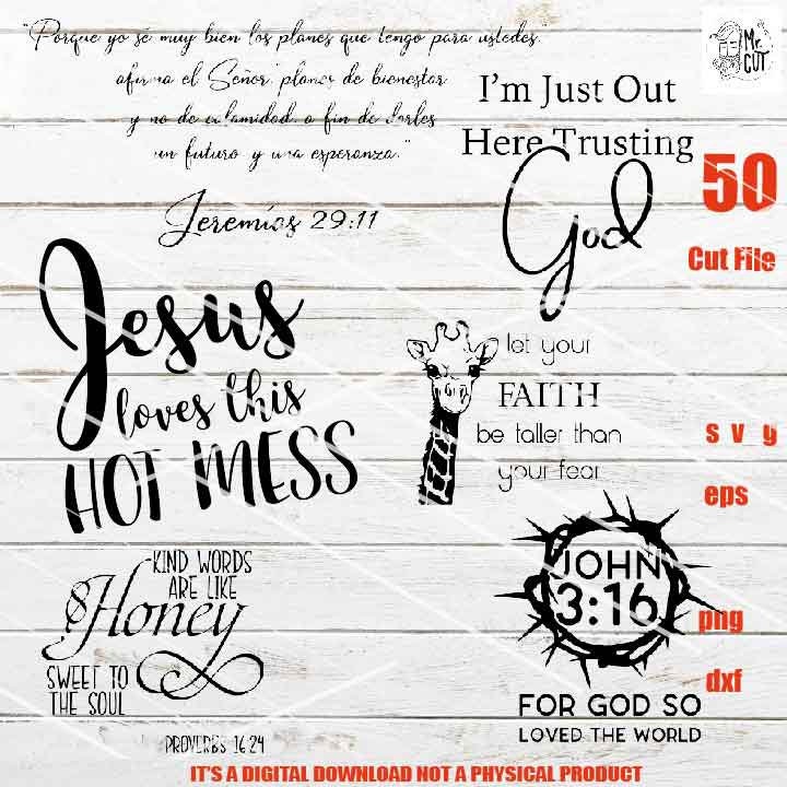 Religious Quotes Bundle 50 Cut Files Religious Quotes Vector - Etsy