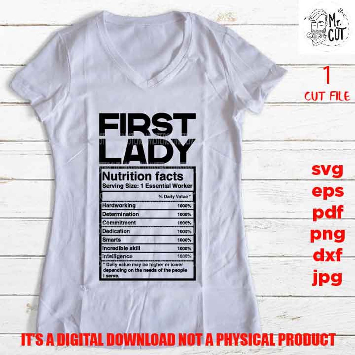 First Lady Facts Shirt Vector Design, Sign, Idea Gift, Sign Svg, PNG ...