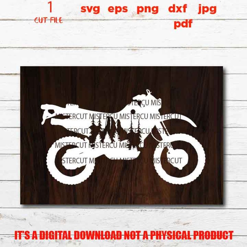 Mountain Dirt Bike Adventure SVG PNG high resolution Dxf | Etsy