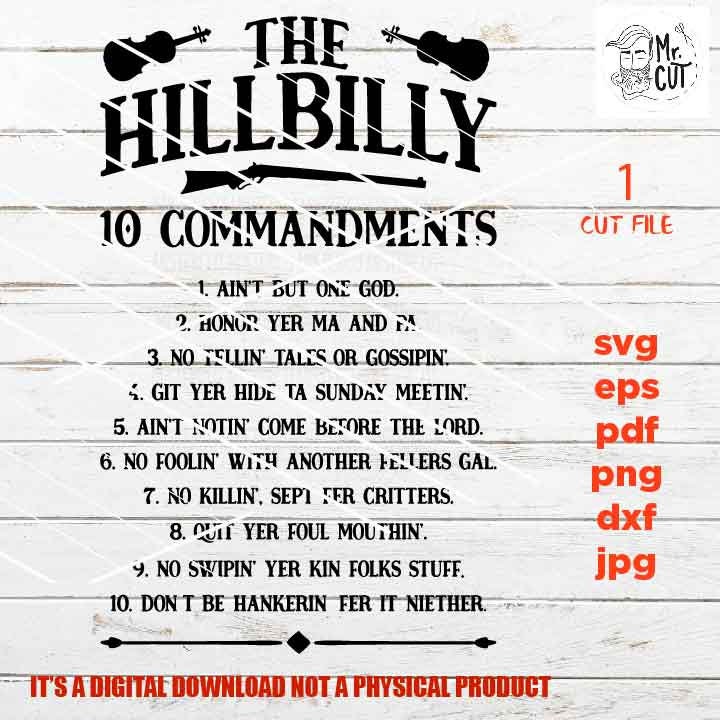 10 Commandments Svg Home Decor Dxf Jpg Transfer Cut File - Etsy