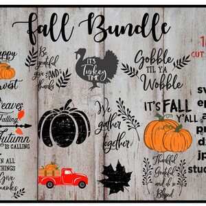 Fall SVG Bundle: Fall SVG Files, Autumn Svg Bundle, Eps, Png, Jpg for ...
