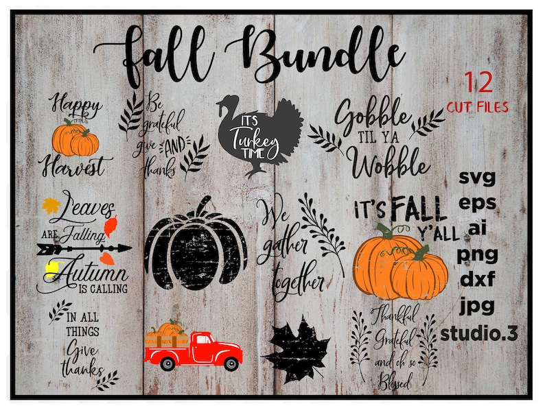 Fall SVG Bundle: Fall SVG Files Autumn svg Bundle eps png | Etsy