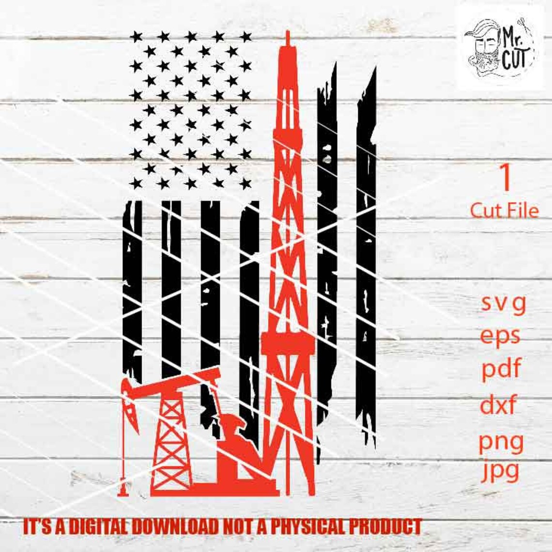 Oilfield Usa Flag SVG PNG Dxf Jpg Paper Transfer Oilfield - Etsy