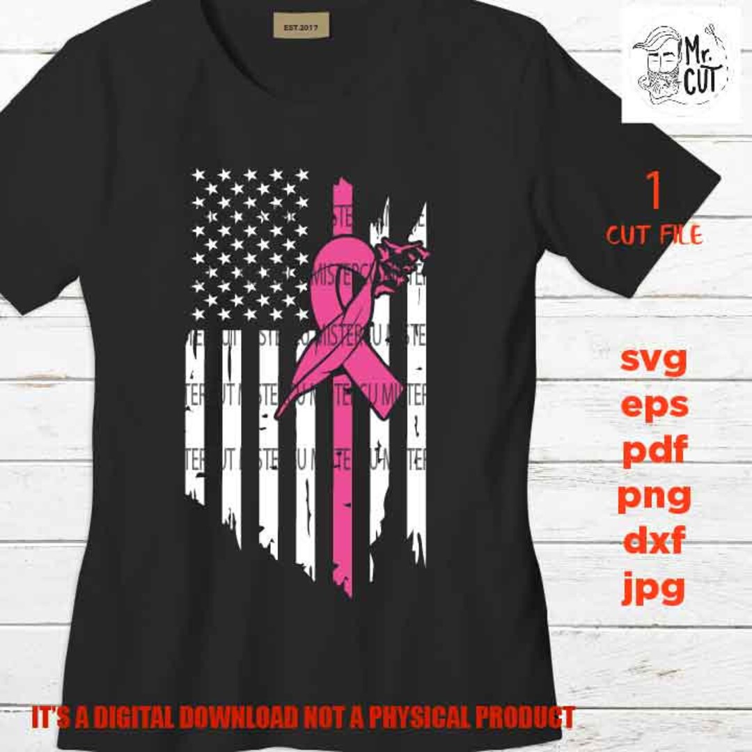 Usa American Flag, Cancer Awareness, American Flag, Cancer Pink Ribbon ...