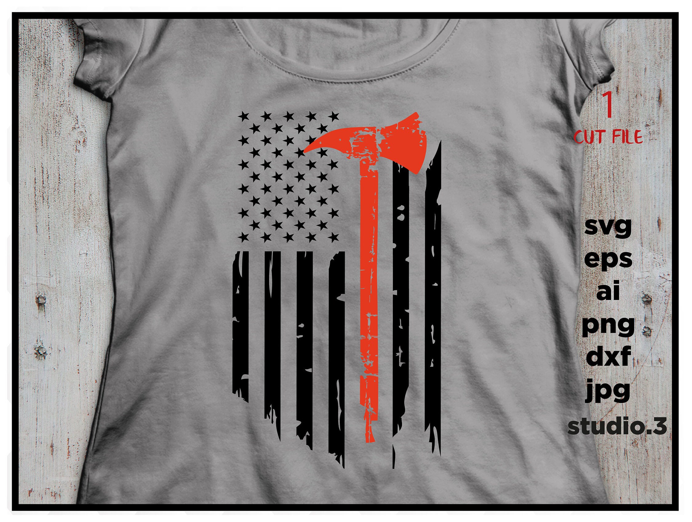 USA Flag Fire Dept Red Line Svg Fireman Distressed Flag Svg Firefighter ...