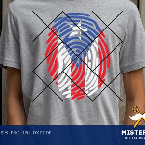 Puerto Rico Fingerprint Vector Design, Jpg, Svg, Dxf, Png, Eps, Pdf ...