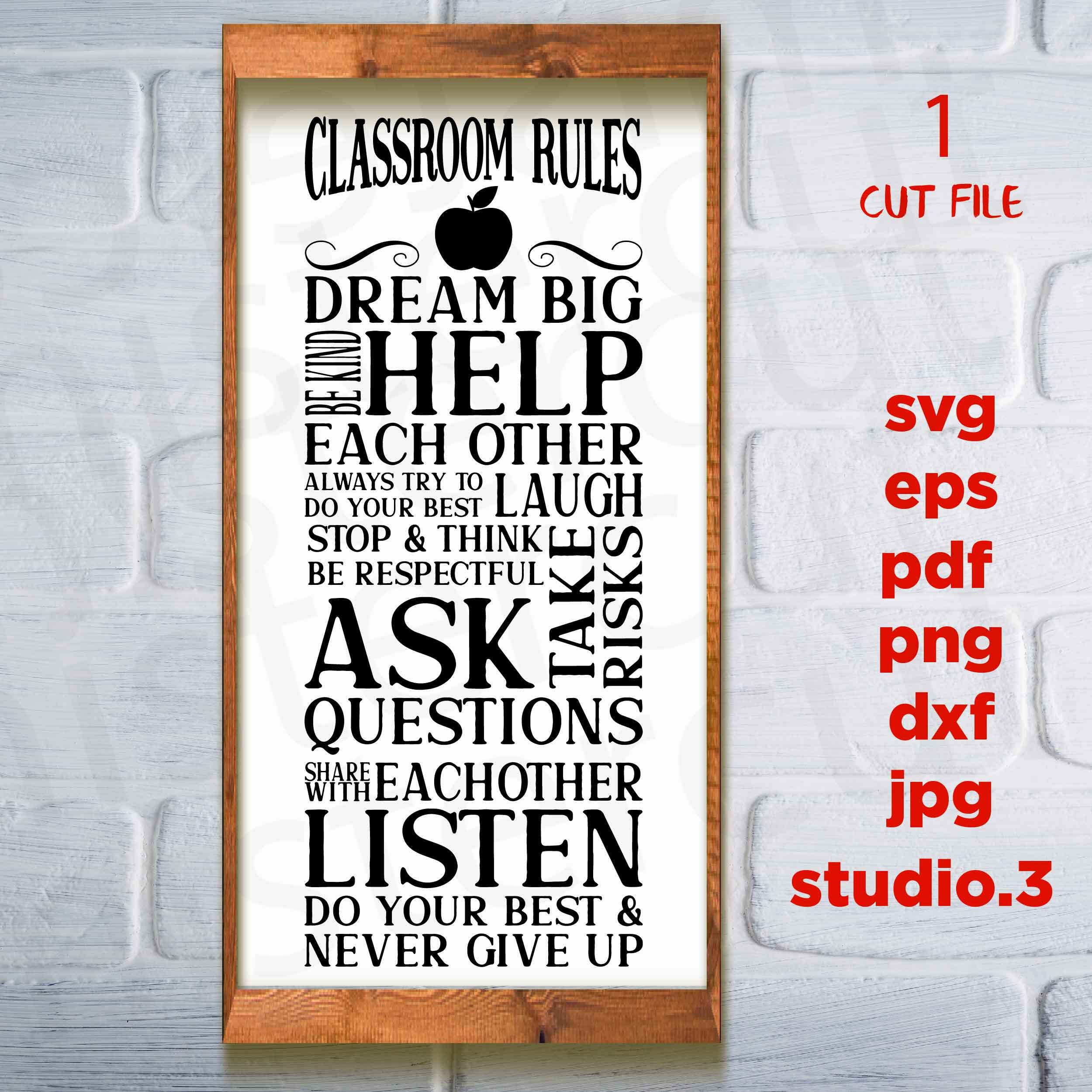Classroom Rules Sign Svg Class Rules Svg Teacher Svg Back - Etsy Ireland