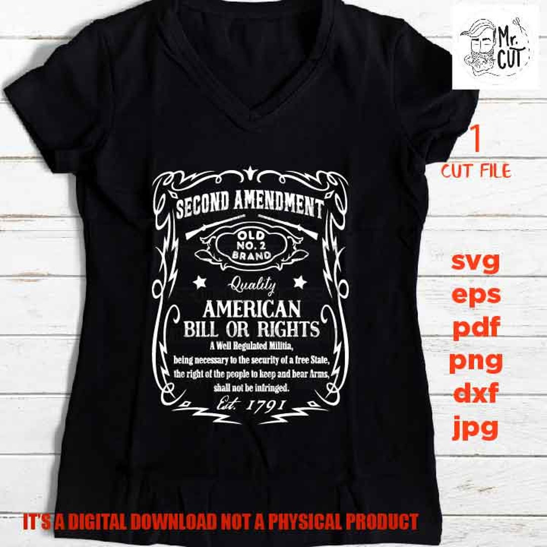 Second Amendment SVG Funny Shirt Vector Right to Bear Arms - Etsy
