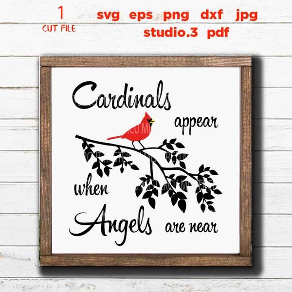 Cardinals Appear When Angels Are Near Svg - Etsy