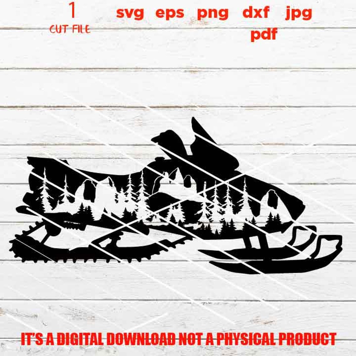 Mountain Snowmobile Adventure SVG PNG High Resolution Dxf | Etsy