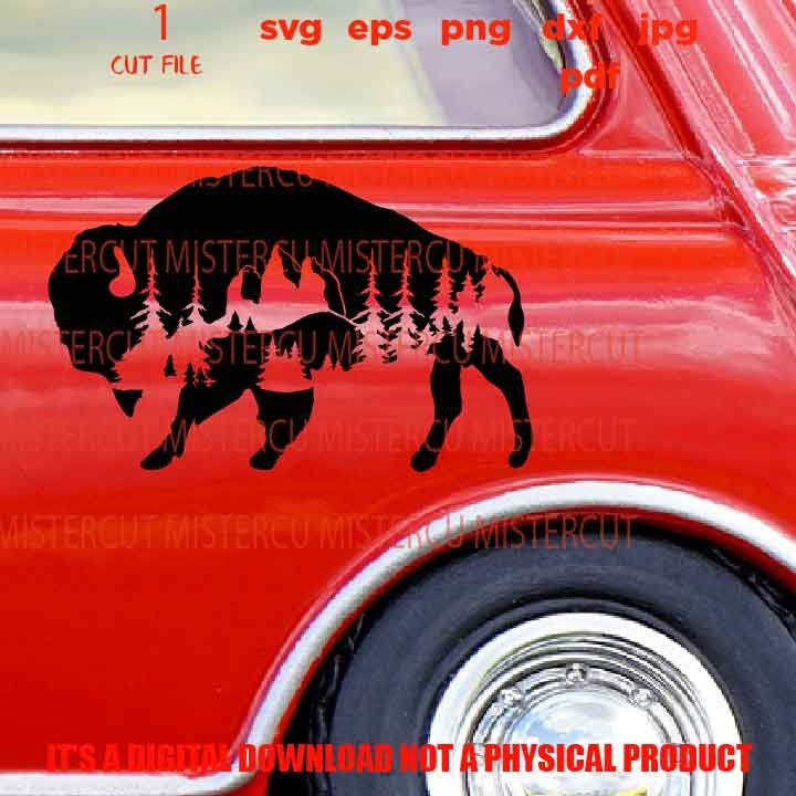 Mountain Bison SVG PNG High Resolution Dxf Vector Design - Etsy Canada