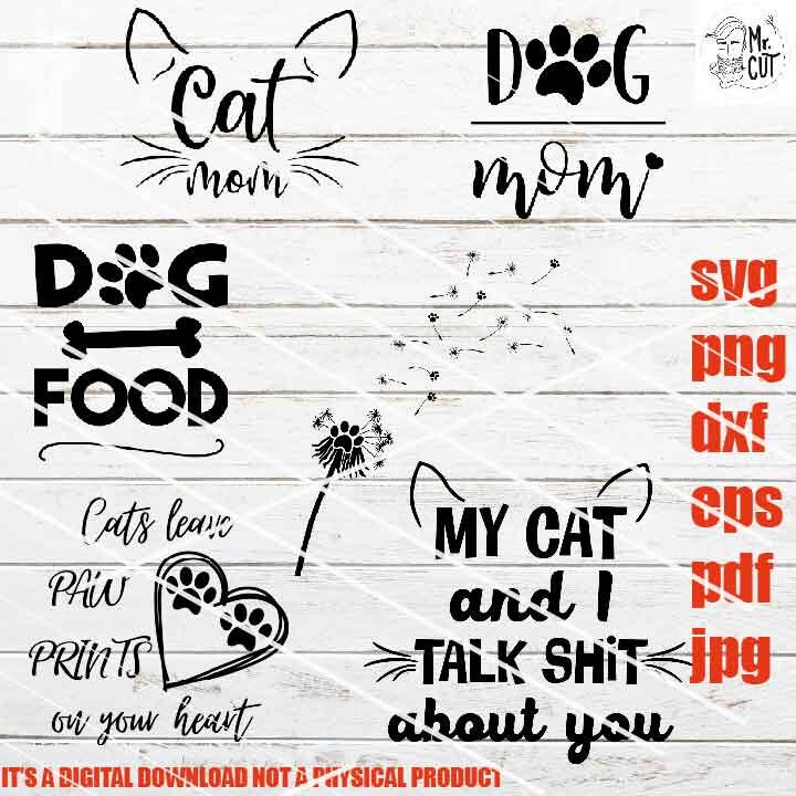 41 Pet Quotes Svg Bundle Pet Svg Cat and Dog Svg Cat Svg - Etsy