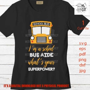 School Bus SVG, Bus Aide Svg, School Bus Aide Svg, Cut Files for Cricut ...
