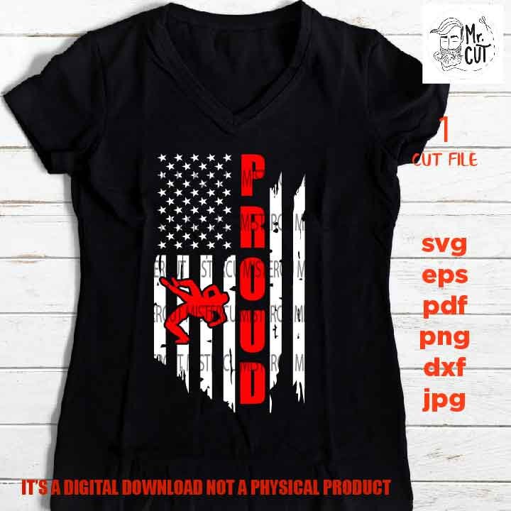 USA flag proud svg wrestling svg wrestler fan usa Flag | Etsy