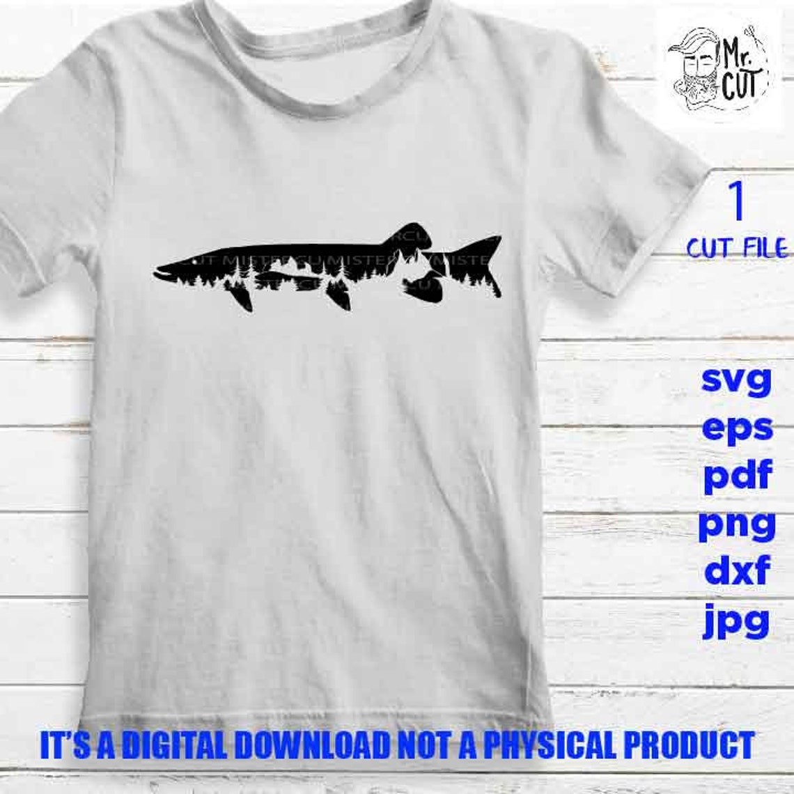 Muskellunge Muskie Svg, Musky, Lunge, PNG High Resolution, Dxf, Fisher ...