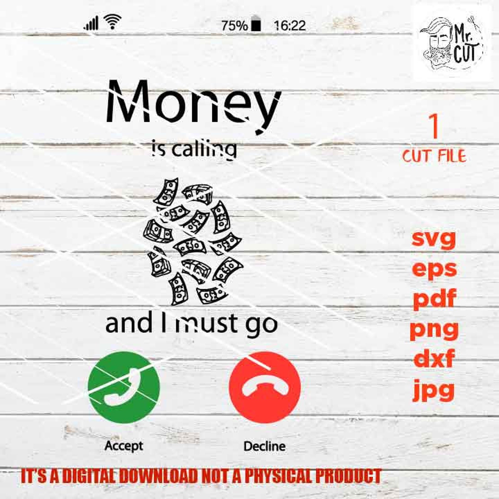 Money is Calling I Must Go Funny Shirt Vector Design | Etsy