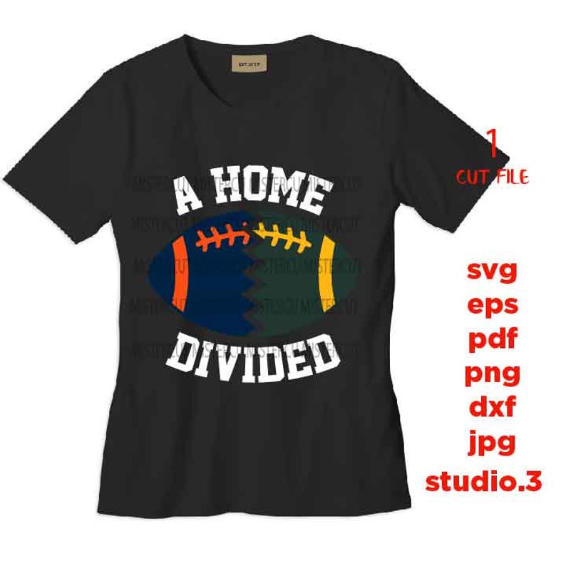 Svg files a house divided svg football SVG Dxf eps cut | Etsy