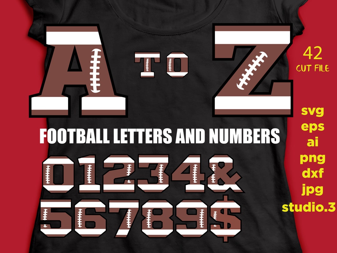 Football SVG Digital Alphabet Football Letters SVG Silhouette - Etsy