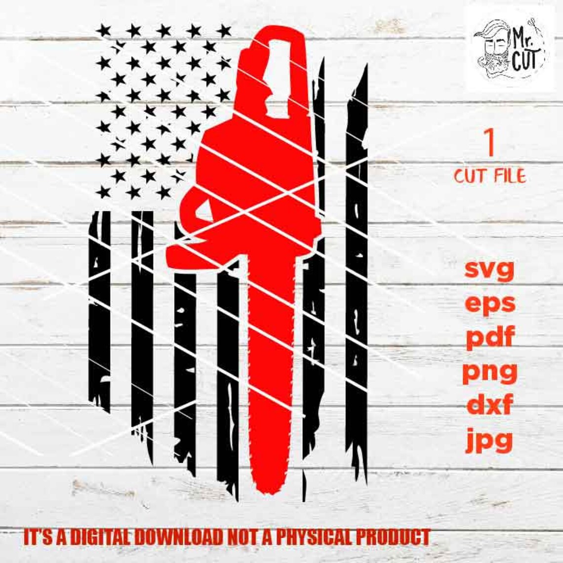 USA Flag Chainsaw Svg, Logging Svg, Worker Usa Flag, Logger Distressed ...