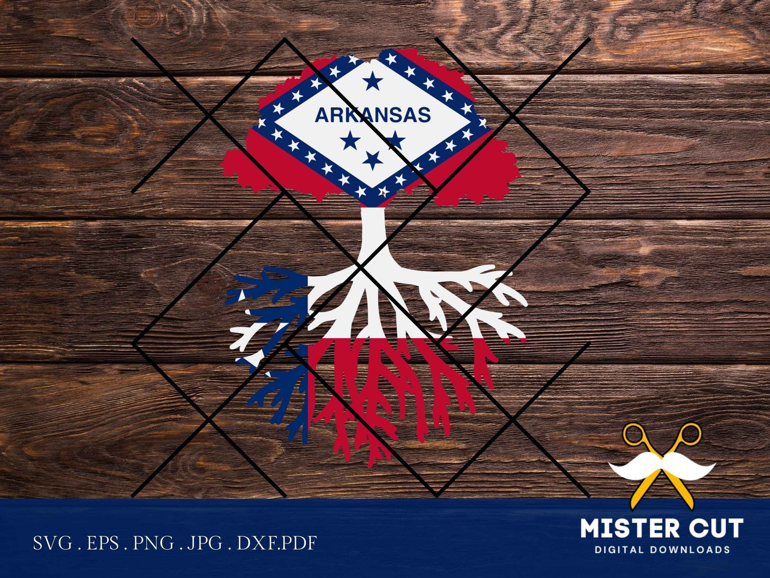 Arkansas Tree Texsas Roots SVG DXF Texsas Flag Family - Etsy
