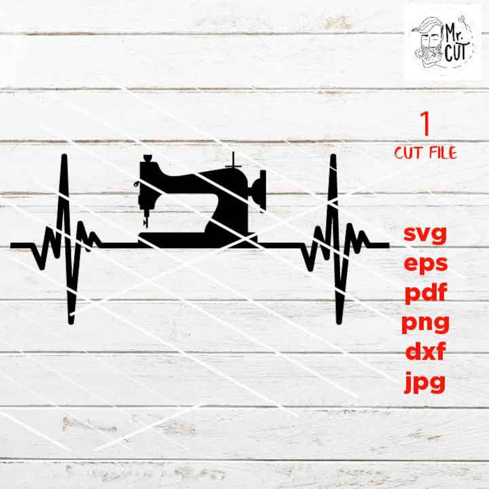 Sewing Machine Heartbeat Sew Lover Svg Heartbeat Svg Png - Etsy