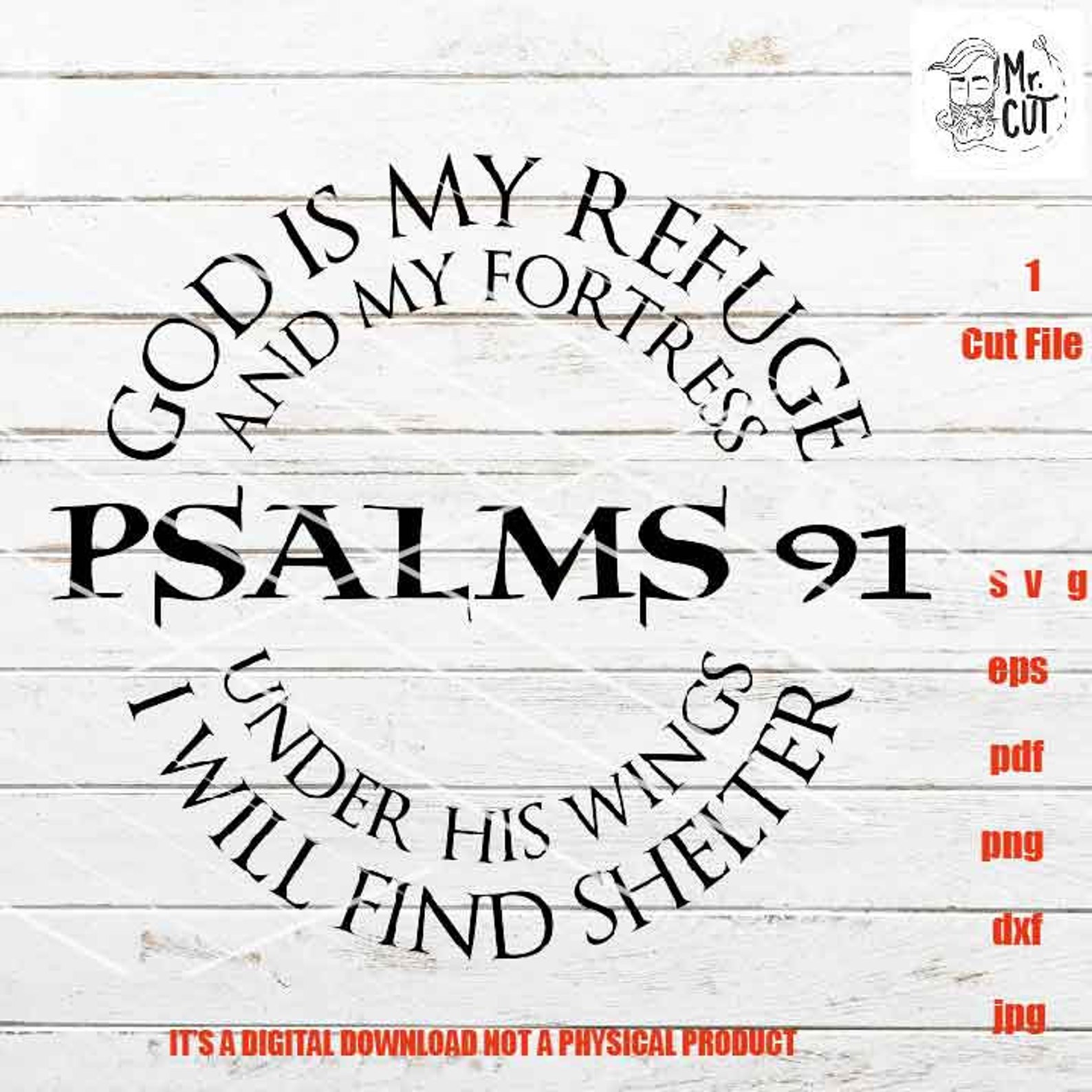 Protected Psalm 91 Svg Christian Svg Dxf Jpg Decal Cut - Etsy