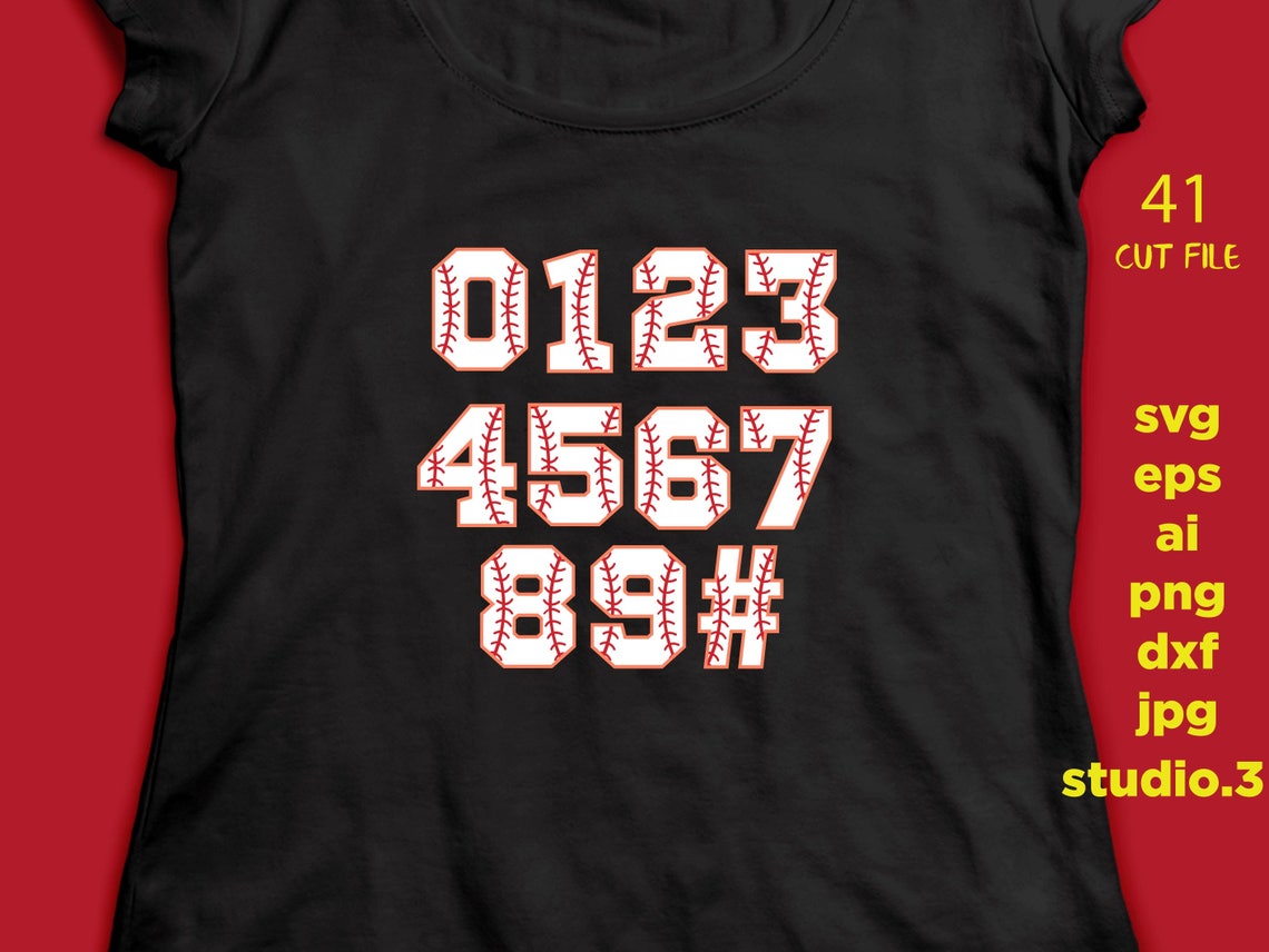 Baseball Alphabet & Numbers With Stitches Baseball Numbers - Etsy