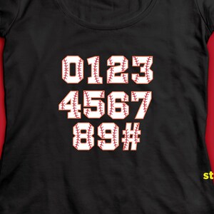 Baseball Alphabet & Numbers With Stitches, Baseball Numbers With ...