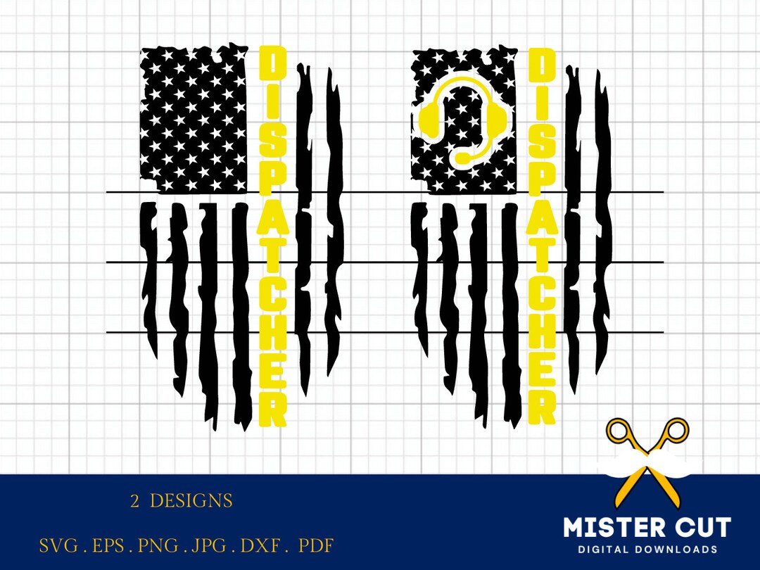 Dispatcher Svg, 911 Dispatcher Svg, Dispatch Svg, Distressed Flag Svg ...