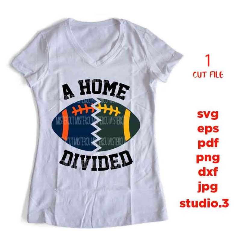 Svg files a house divided svg football SVG Dxf eps cut | Etsy