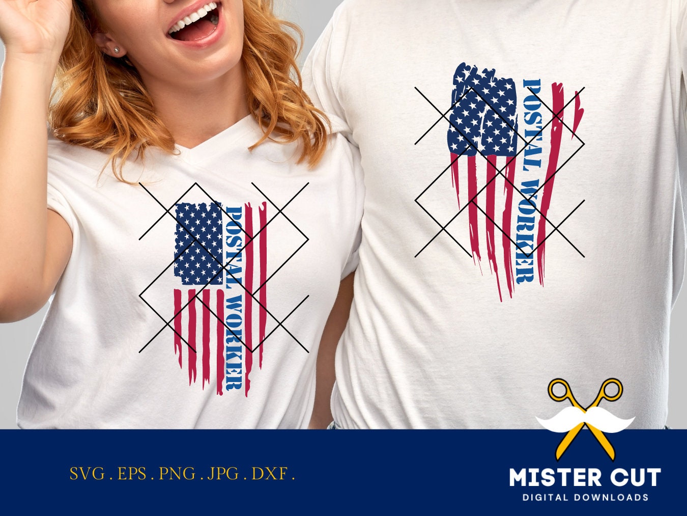 Postal Worker Digital Files, USA Flag, Shirt Vector Designs, Png 350 ...