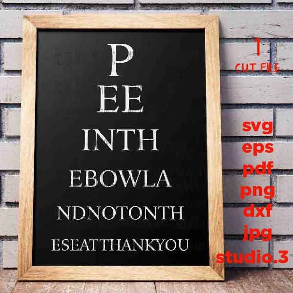 Pee in the Bowl Sign - Etsy