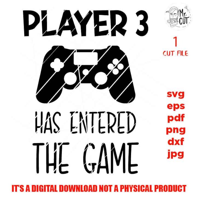 Player 3 Has Entered the Game Svg Baby Bodysuit Svg Video - Etsy