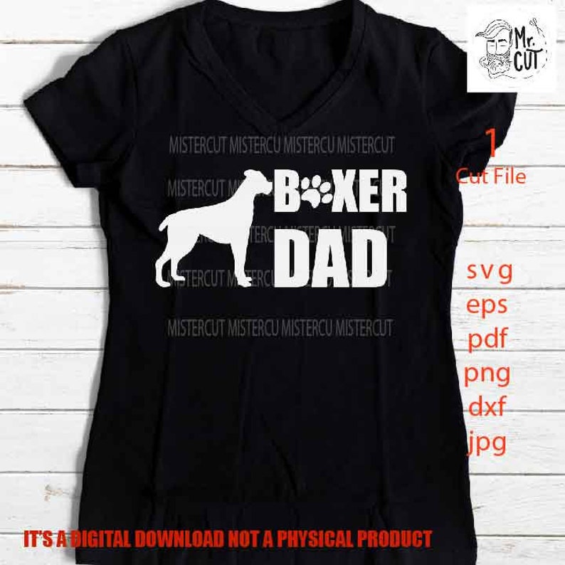 Boxer Mom Boxer Dad Svg Files for Cricut Dog Svg Files Dog | Etsy