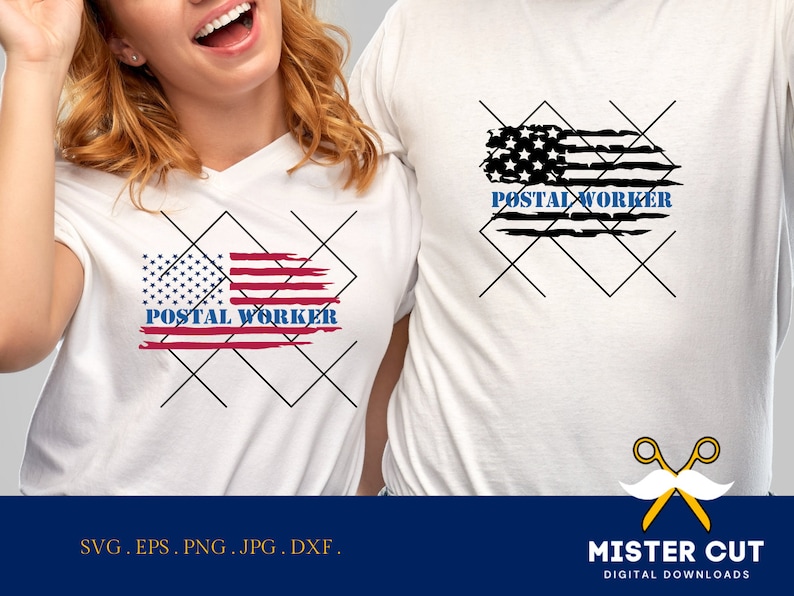 Postal Worker Digital Files, USA Flag, Shirt Vector Designs, Png 350 ...