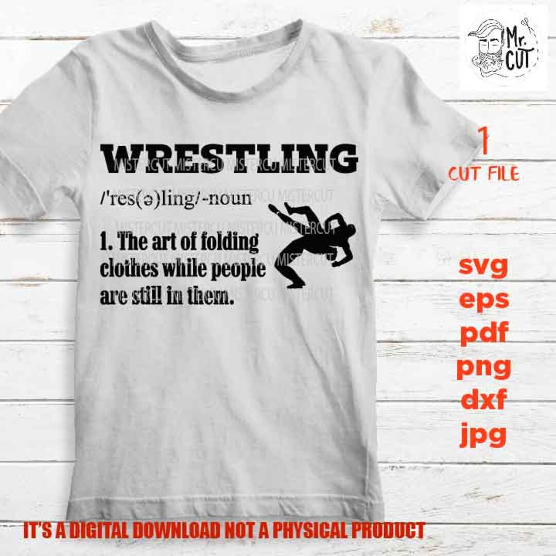 WRESTLING Definition Cut File Wrestlers MMA Svg, Dxf, Cut File, Jpg ...