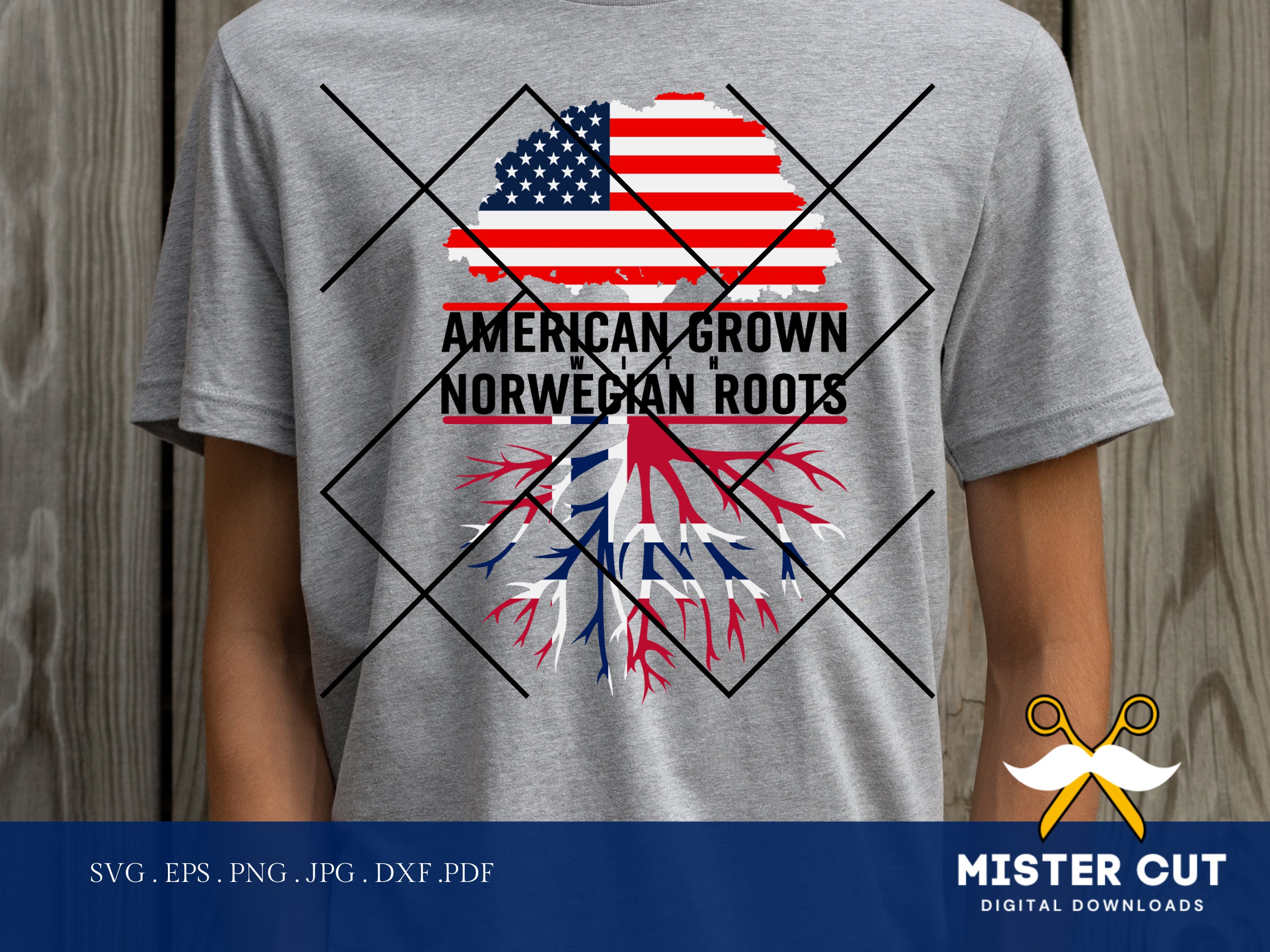 American Grown Norwegian Roots SVG DXF Pdf Eps Png - Etsy