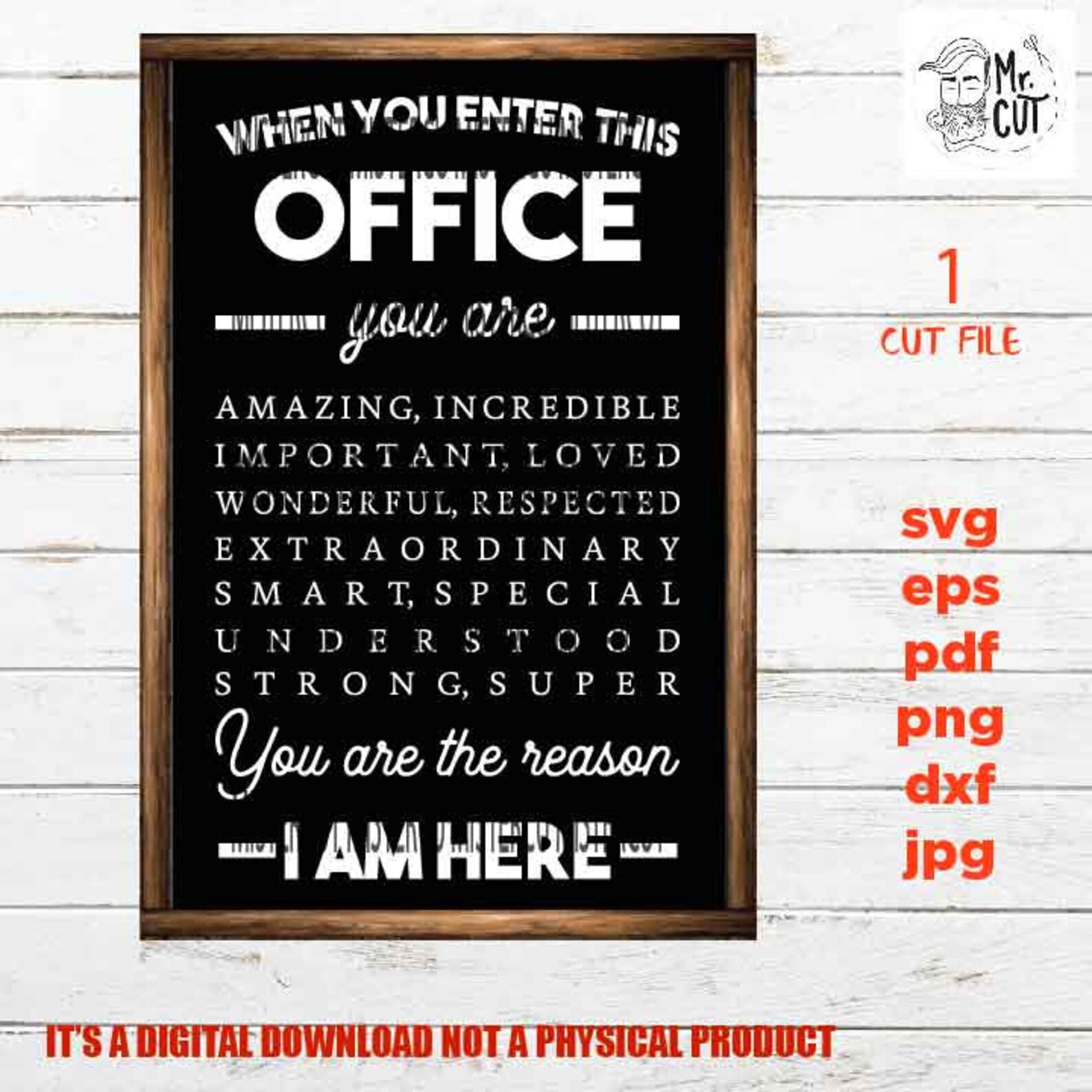When You Enter in This Office SVG File Office Decor Svg Dxf | Etsy
