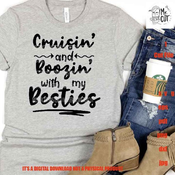 Cruisin and Boozin With My Besties Svg - Etsy