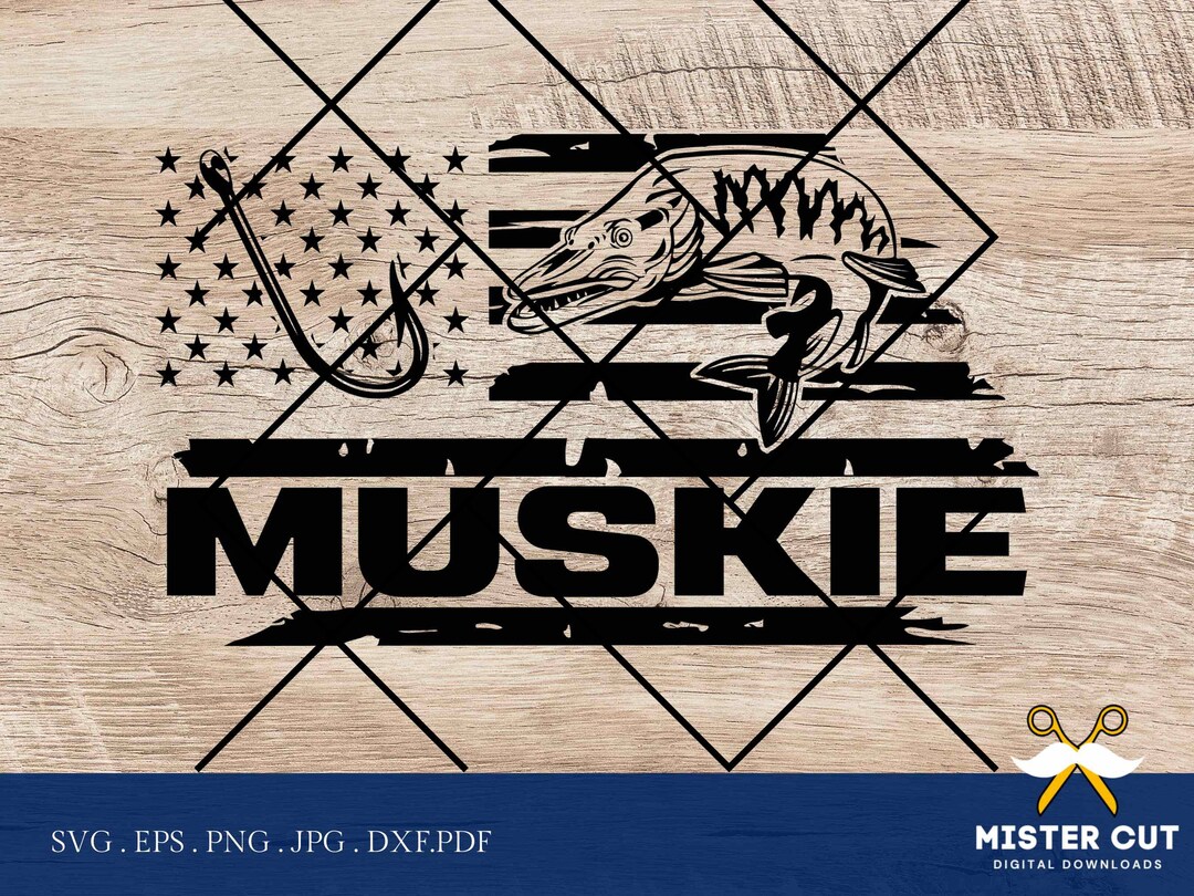 USA Flag Muskie Digital Files, Vector Design Svg, Png Sublimation, Dxf ...