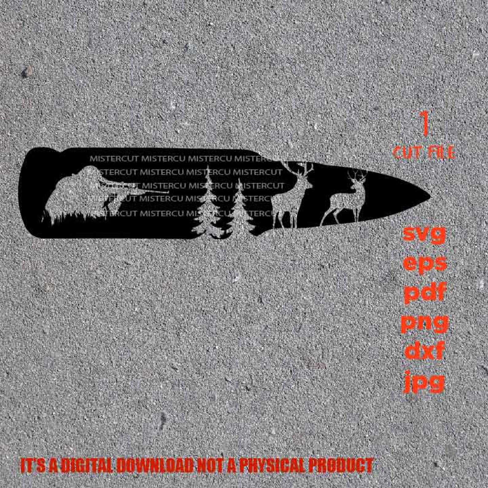 Bullet Hunting Deer Svg, Hunt Sign Svg, Adventure Decal SVG, PNG, Dxf ...