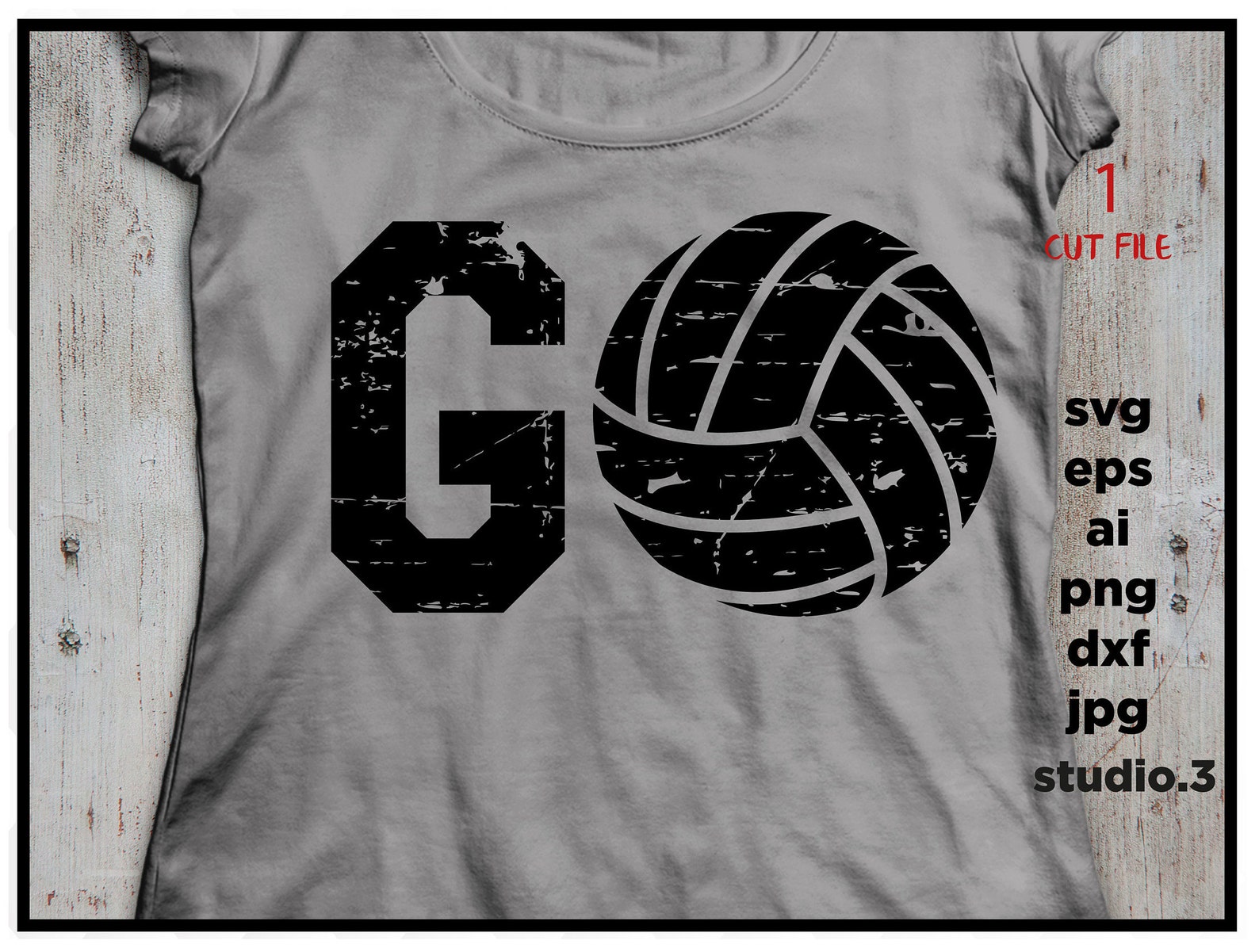 Go Volleyball SVG DXF PNG Cut File Cricut Silhouette Cameo Scrap ...